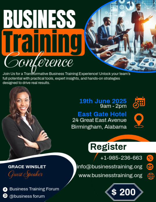 Business Training Conference Ad Flyer Template | PosterMyWall