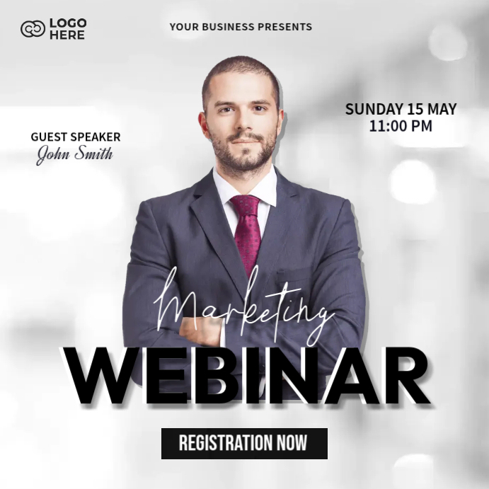 Business Webinar Template | PosterMyWall