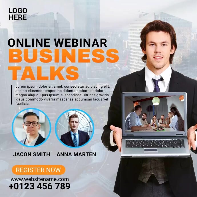 Business Webinar Ads Template | PosterMyWall
