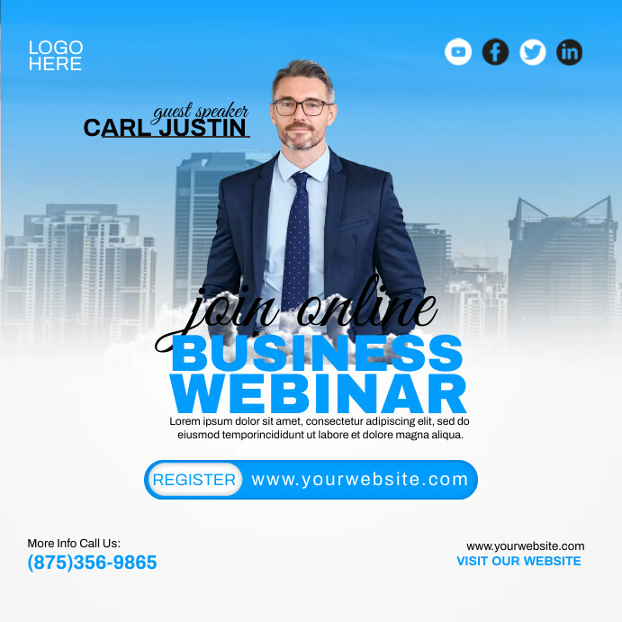 Business Webinar Ads Template | PosterMyWall