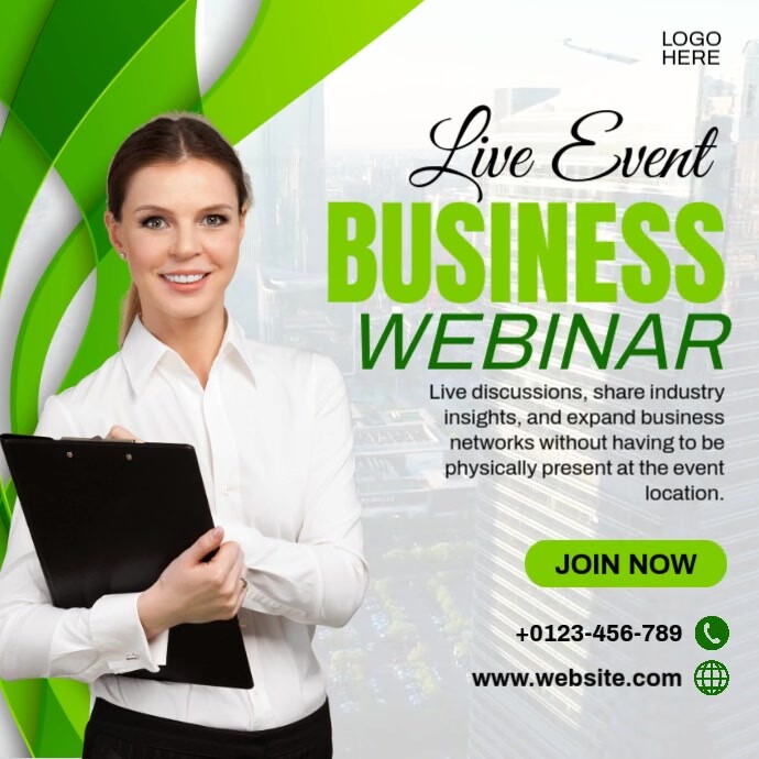 Business Webinar Ads Template | PosterMyWall