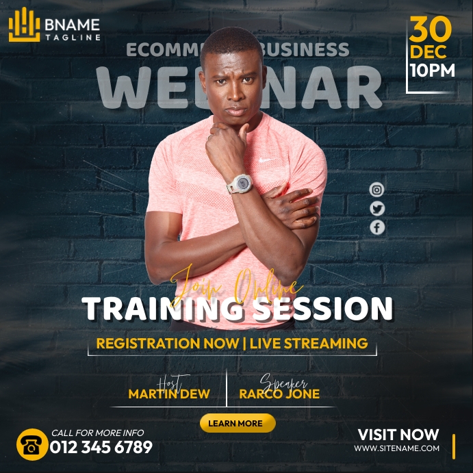 Business Webinar Ads Template | PosterMyWall