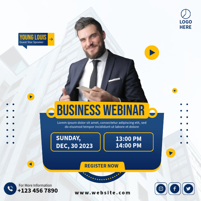 Business Webinar Ads Template | PosterMyWall