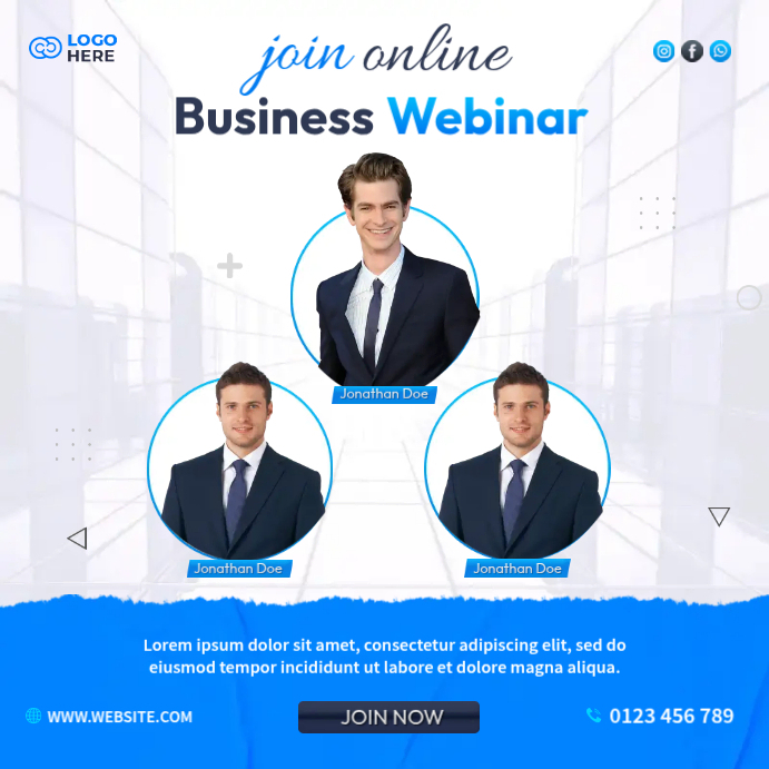 Business Webinar Ads Template | PosterMyWall