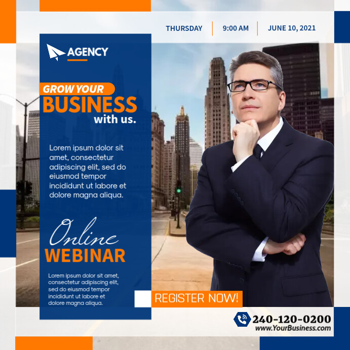 Business Webinar Ads Template | PosterMyWall
