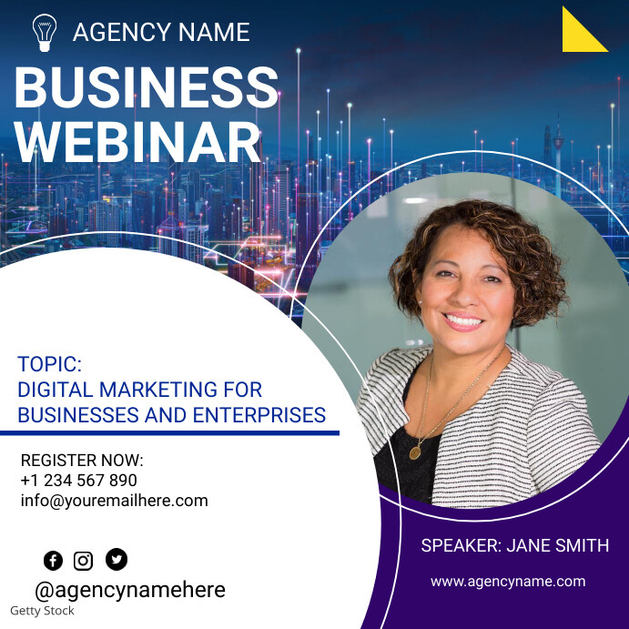 business webinar Template | PosterMyWall