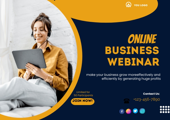 BUSINESS WEBINAR Template | PosterMyWall