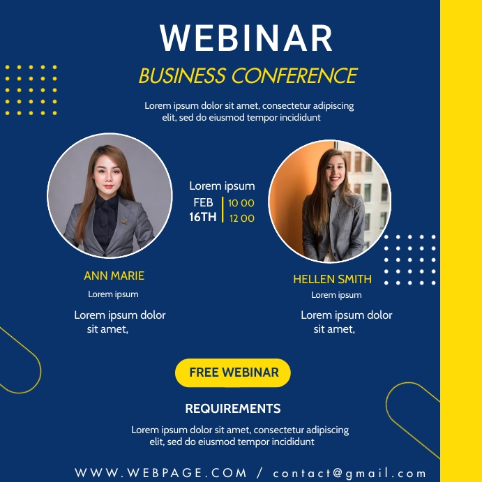 Business Webinar Template | PosterMyWall