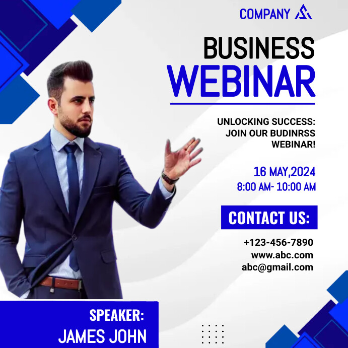Business Webinar Template | PosterMyWall