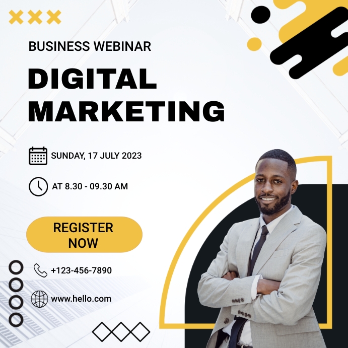 Business Webinar Digital Marketing Template | PosterMyWall
