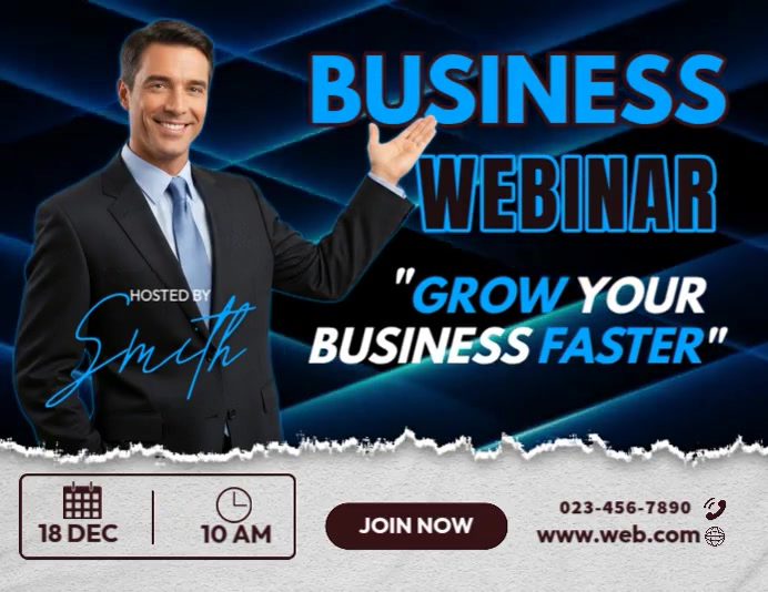 Business Webinar Flyer Ads Template | PosterMyWall