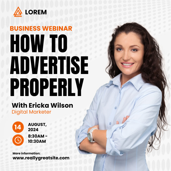 Business Webinar Flyer Ads Template | PosterMyWall