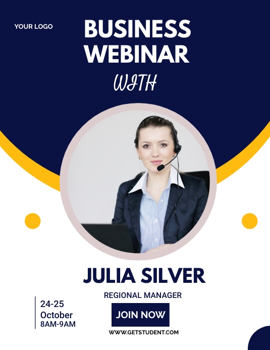 Copy of BUSINESS WEBINAR FLYER | PosterMyWall