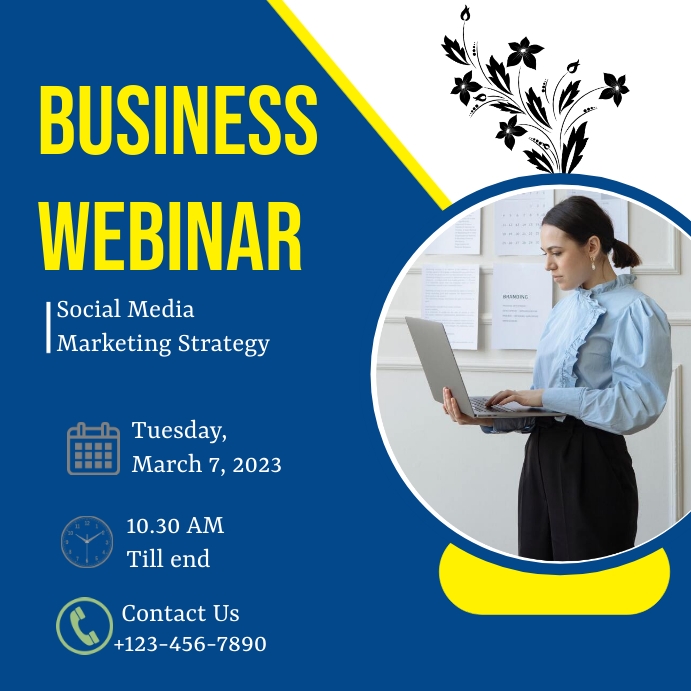 Business webinar Instagram post Template | PosterMyWall