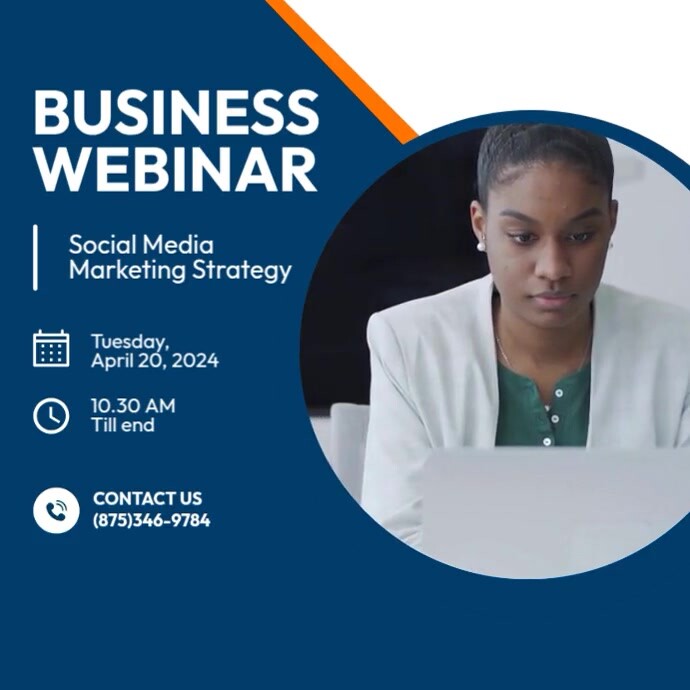 Plantilla de Business Webinar Offer | PosterMyWall