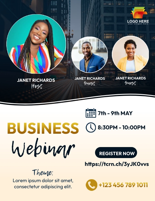 business webinar poster Template | PosterMyWall