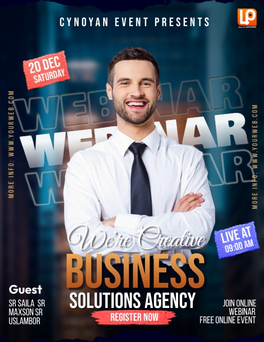 Business Webinar Poster Template | PosterMyWall