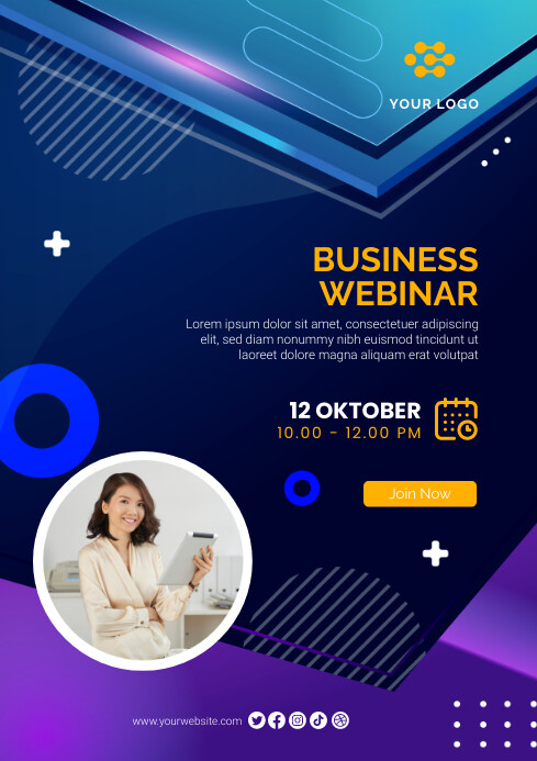 Business Webinar Poster Flyer Template | PosterMyWall
