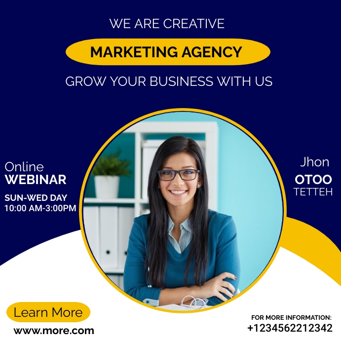 Modèle D'affiche de Webinaire D'entreprise de | PosterMyWall