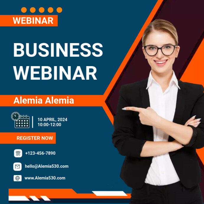 Copy of Business Webinar Template | PosterMyWall