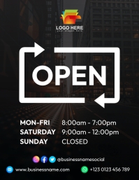 working hours poster Template | PosterMyWall