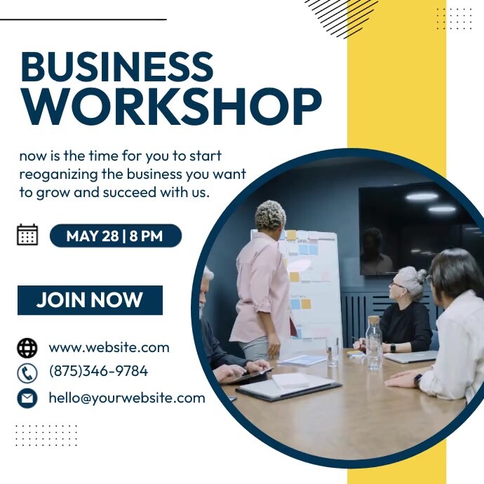 Business Workshop Ads Template | PosterMyWall