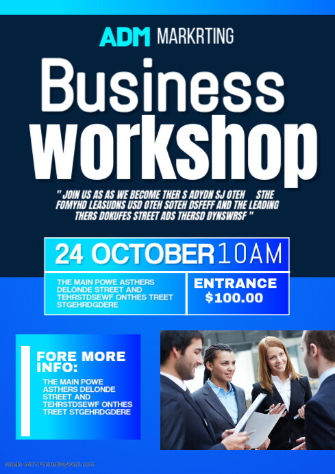 business workshop Template | PosterMyWall