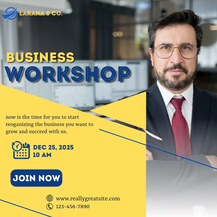 Business Workshop Template | PosterMyWall