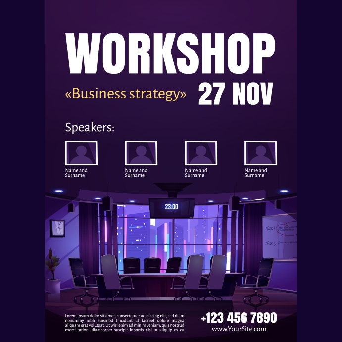 Business workshop flyer template | PosterMyWall