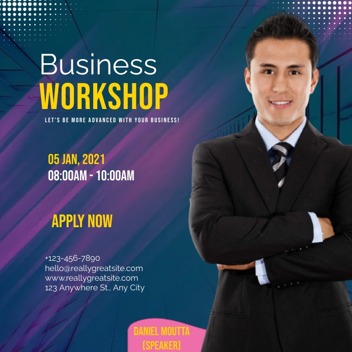 Business Workshop Poster Template | PosterMyWall