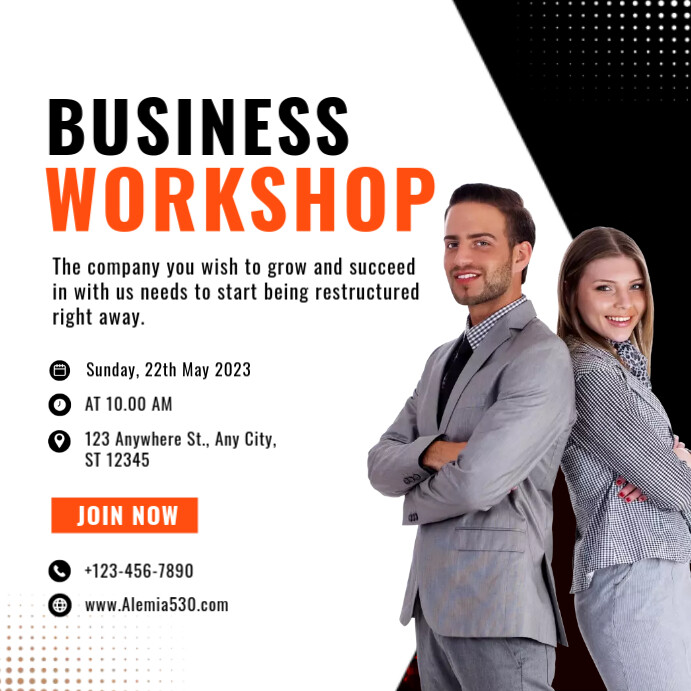 Plantilla de business workshop template | PosterMyWall
