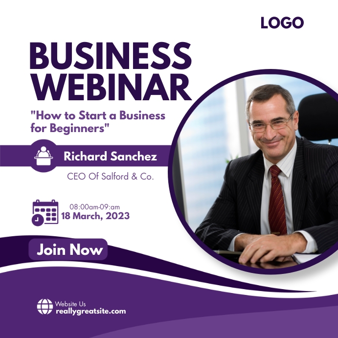 BUSINESS WORKSHOP / WEBINAR TEMPLATE | PosterMyWall