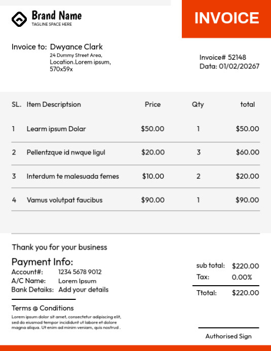 Copy of Busness invoice flyer template | PosterMyWall