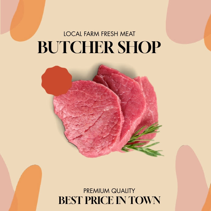 butcher meat shop template | PosterMyWall