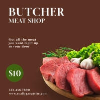 butcher meat shop template | PosterMyWall