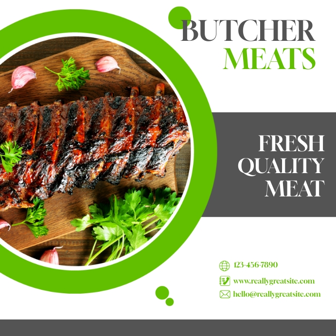 butcher meat shop template | PosterMyWall