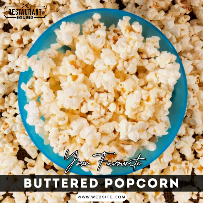 Buttered popcorn Template | PosterMyWall