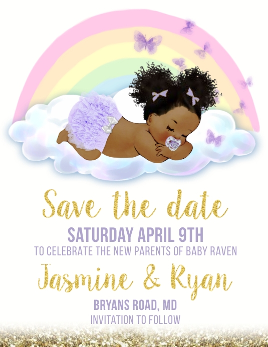 Butterfly Baby Shower Template | PosterMyWall