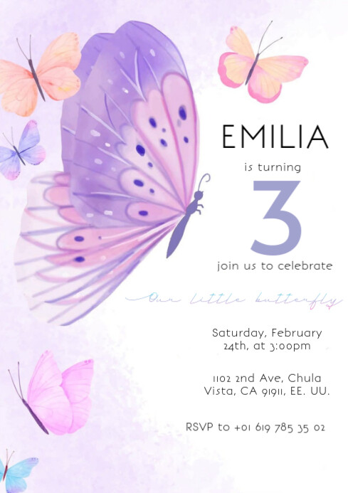Butterfly invitation Template | PosterMyWall