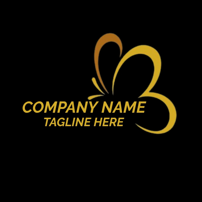Black Butterfly Logo Logos Template | PosterMyWall