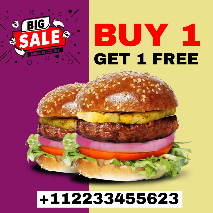Buy 1 get 1 free Template | PosterMyWall