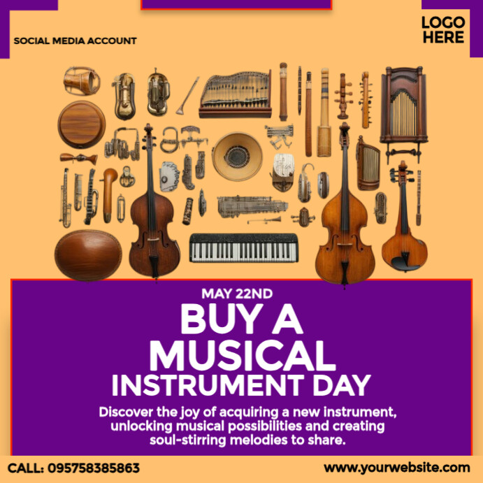 Copy of Buy A Musical Instrument Day | PosterMyWall