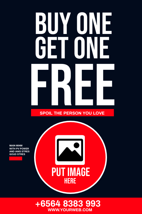 Buy one and get one free Template | PosterMyWall