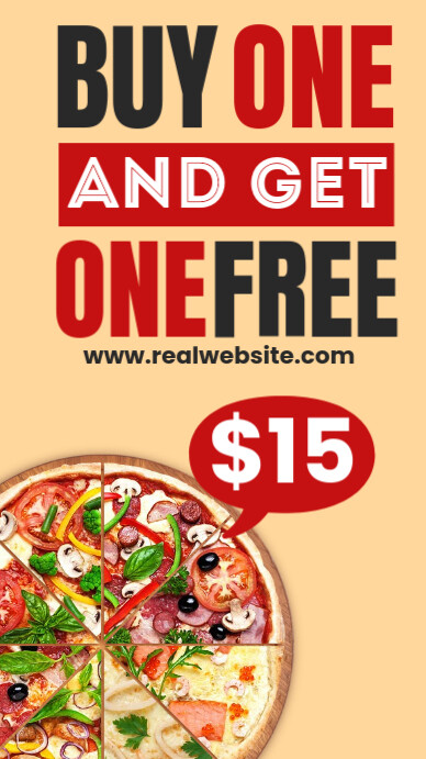 Copy of Buy one get one free pizza sale offer | PosterMyWall