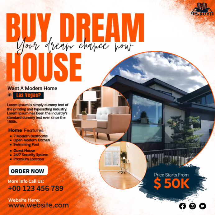 Plantilla de Buy Your Deam House | PosterMyWall