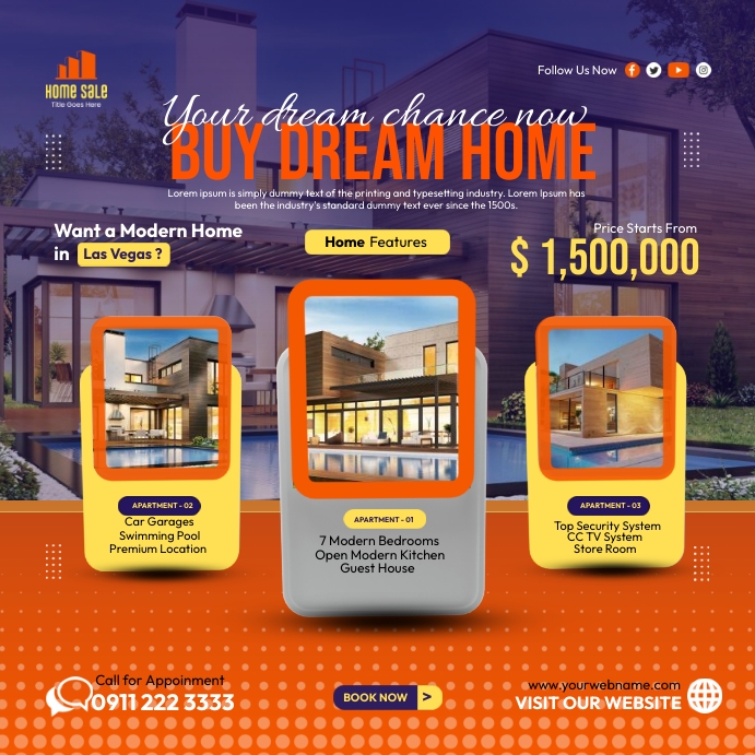 Buy Your Dream Home Ads Template | PosterMyWall