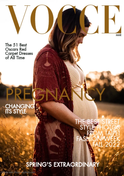 130422 Vogue magazine cover template | PosterMyWall