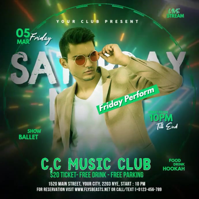Copy of C,C Music Saturday Club ads | PosterMyWall