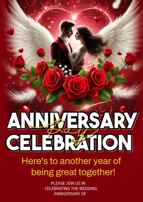Anniversary day celebration poster Template | PosterMyWall