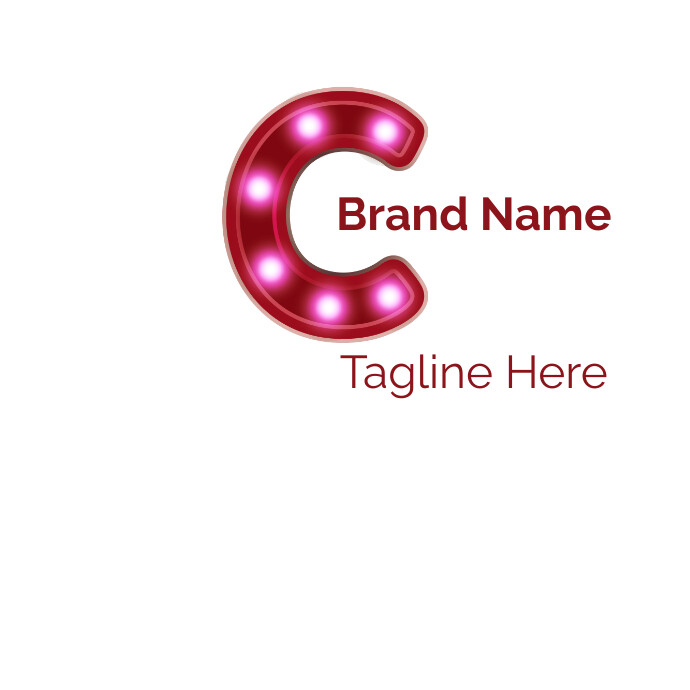 C letter logo , neon logo Template | PosterMyWall